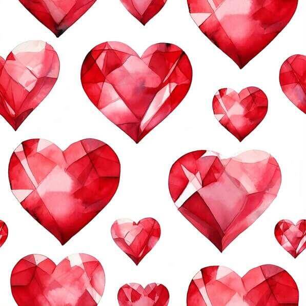 Download Red Heart-Shaped Diamond Seamless Pattern Patterns Online ...