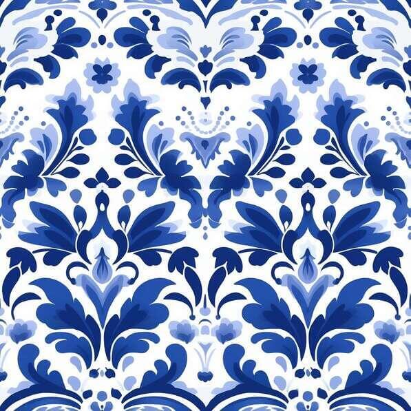 Download Blue and White Floral Pattern Wallpaper Patterns Online ...