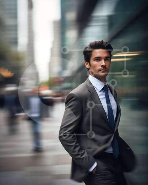 Sophisticated Businessman in Elegant Suit stock photo | Creative Fabrica