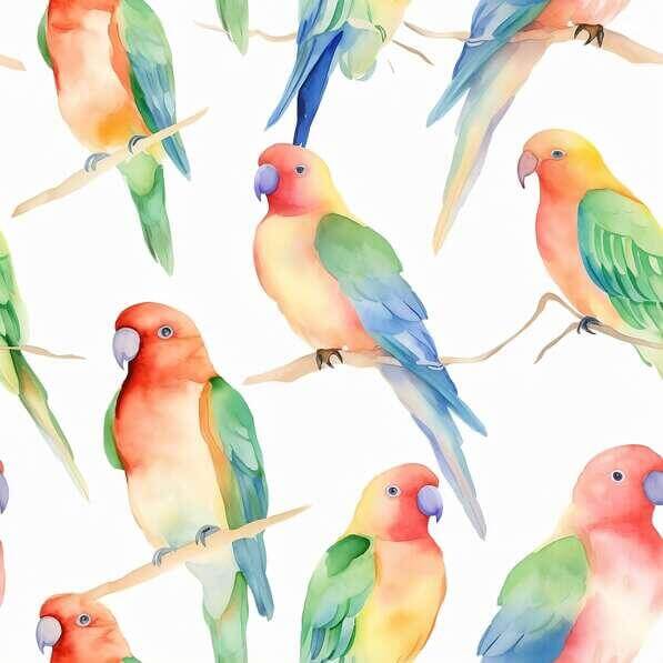 Download Colorful Parrots Seamless Pattern Patterns Online - Creative ...