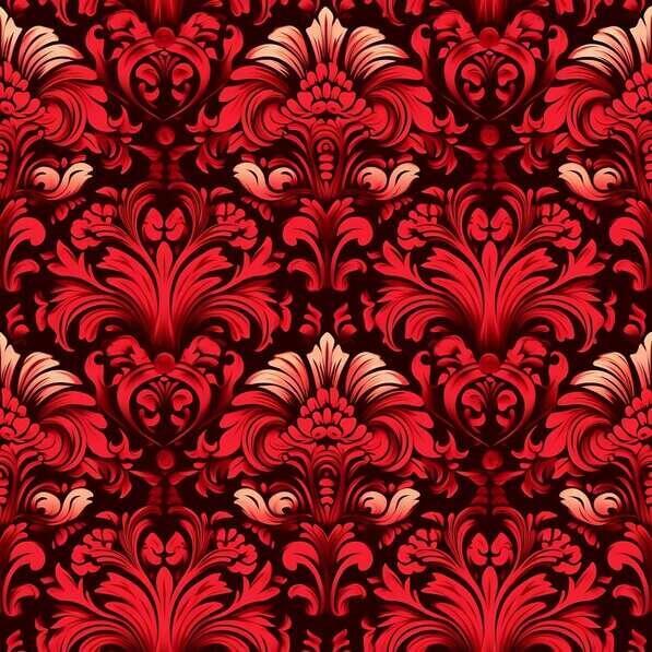 Download Red Damask Pattern on Black Background Patterns Online ...