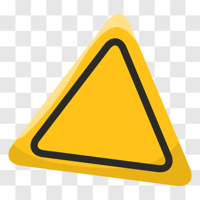 Download Yellow Triangle Hazard Warning Sign PNG Online - Creative Fabrica