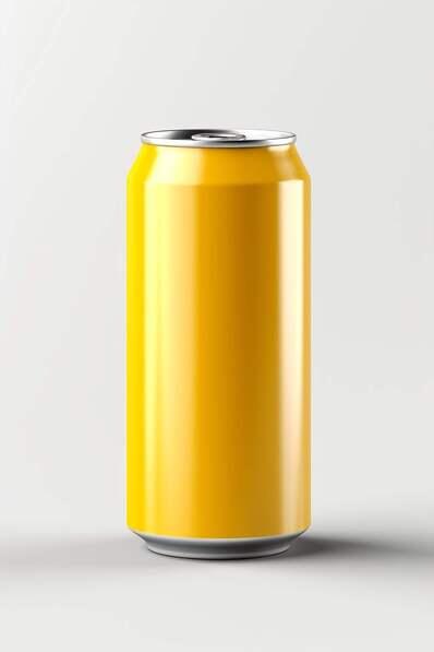 Download Empty Yellow Soda Can on White Background Mockups Online ...