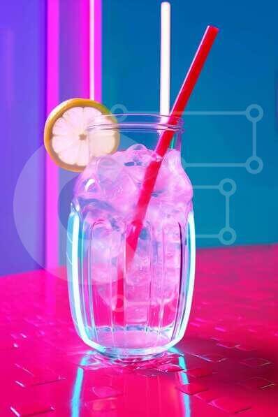 Delicious Iced Lemonade with a Zesty Twist stock photo | Creative Fabrica