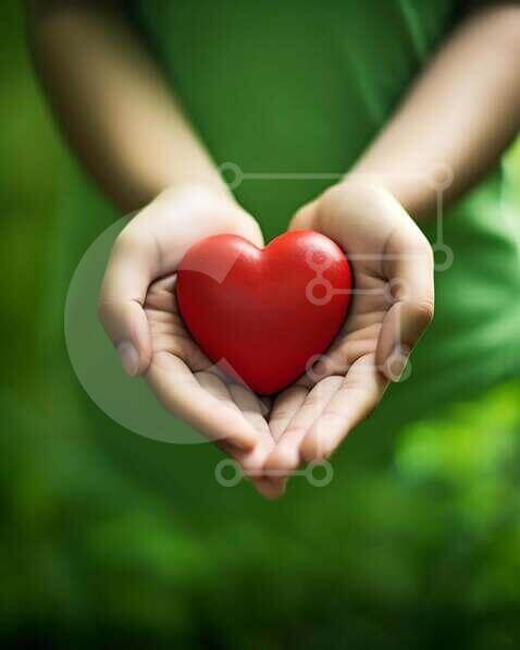 Heartwarming Gesture: Hands Holding Red Heart stock photo | Creative ...