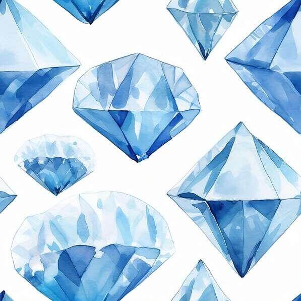 Download Seamless Watercolor Blue Diamond Pattern Patterns Online ...