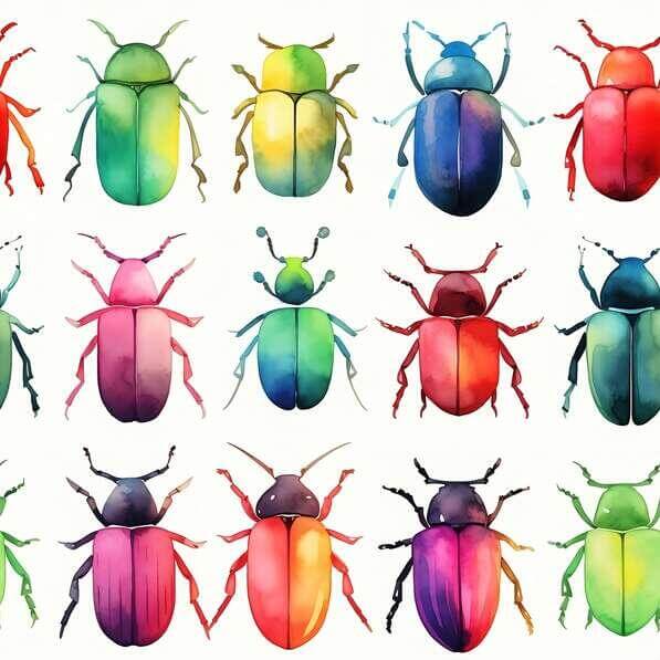 Download Colorful Beetles and Insects in Various Sizes and Colors ...