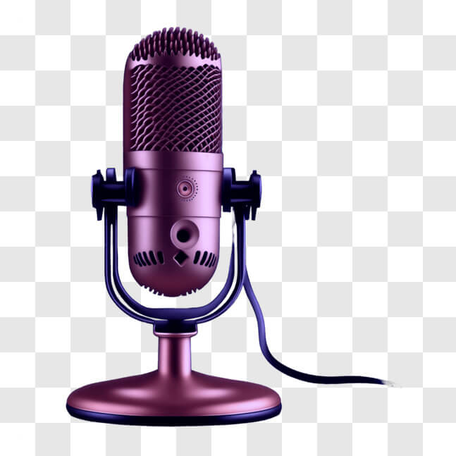 Download Purple Microphone on Black Background PNGs Online - Creative ...