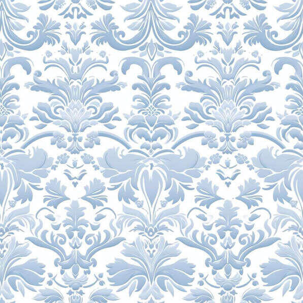 Download Blue and White Damask Pattern on White Background Patterns ...