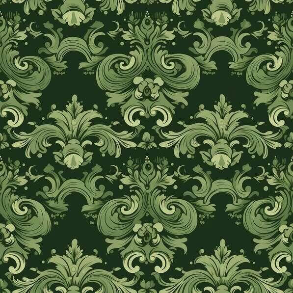 Download Green Damask Pattern on Black Background Patterns Online ...