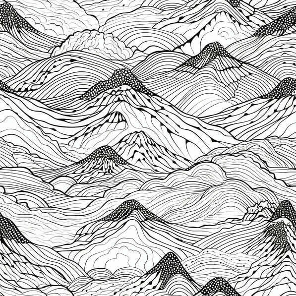 Download Black and White Seamless Mountain Pattern Patterns Online ...