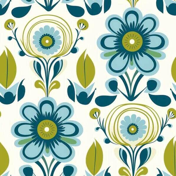 Download Seamless Blue and Green Floral Pattern Patterns Online ...