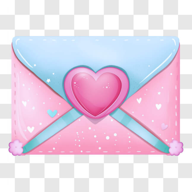 Download Heart-shaped Ribbon Envelope for Greeting Cards and Mail PNGs ...