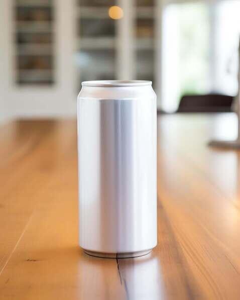 Download Empty Soda Can on Wooden Table Mockups Online - Creative Fabrica