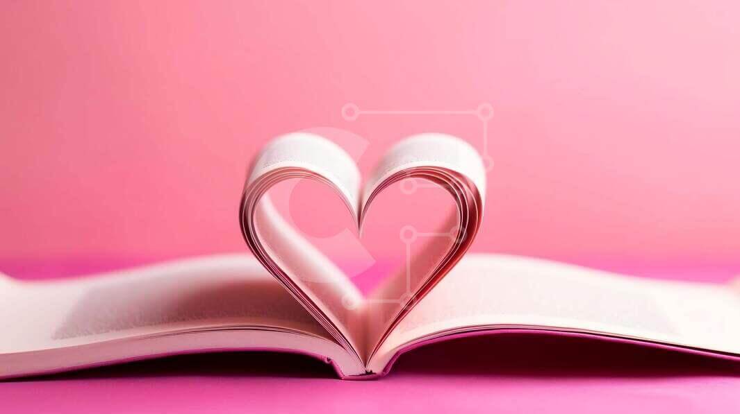 Heart-shaped Book: Symbol of Love and Literature stock photo | Creative ...