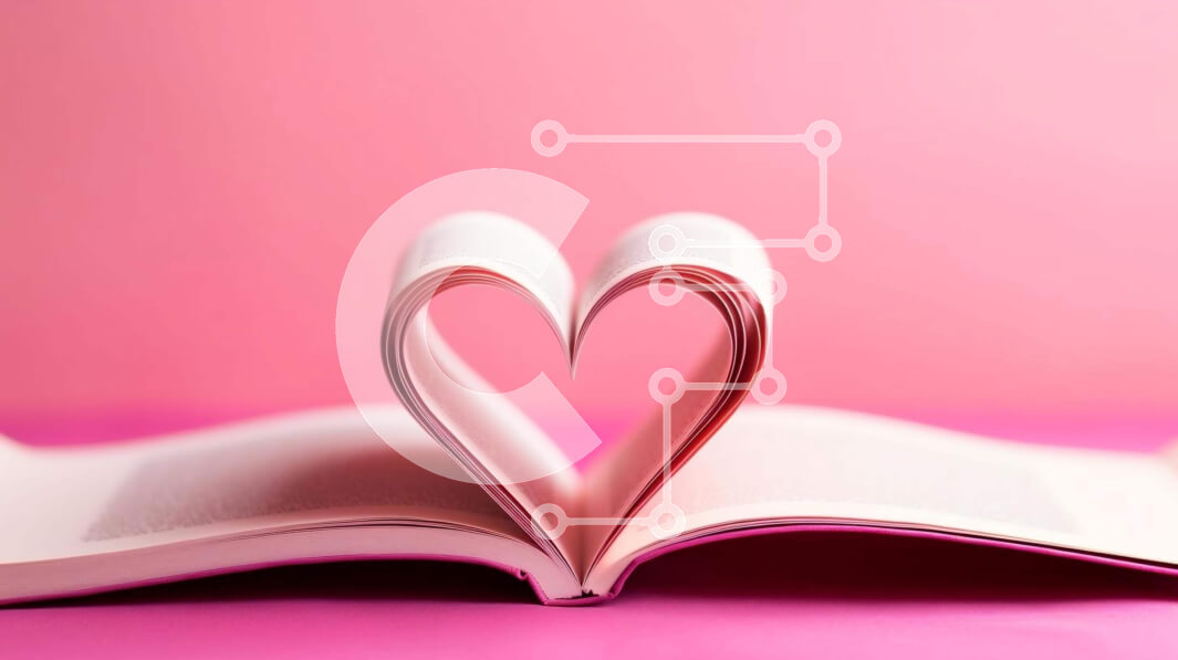 Download Heart-shaped Book Symbolizing Love and Literature Stockphotos ...