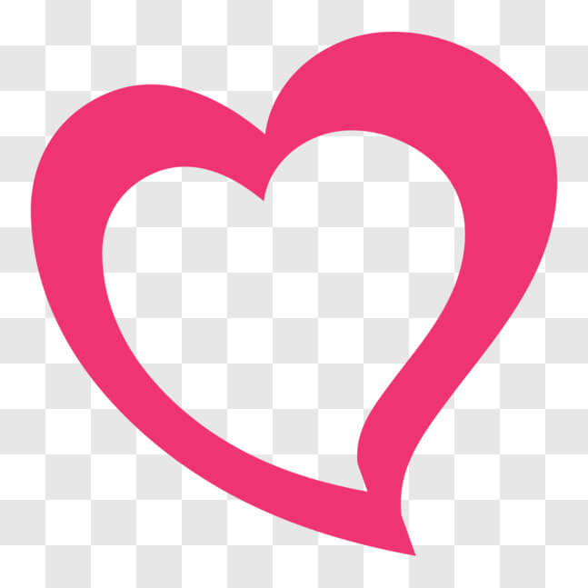 Download Pink Heart-Shaped Icon for Love and Romance PNGs Online ...