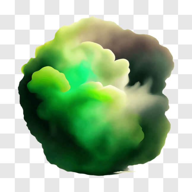Download Green Cloud Floating in the Air PNGs Online - Creative Fabrica
