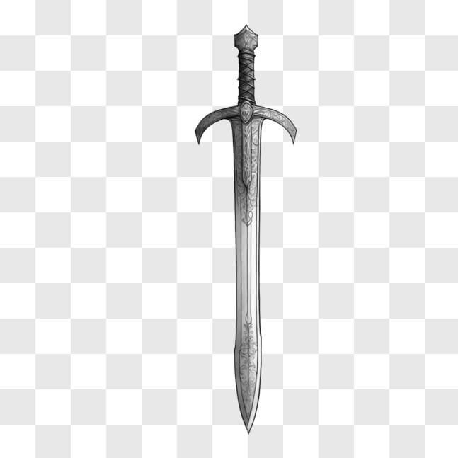 Download Black and White Medieval Sword Drawing Sketches Online ...