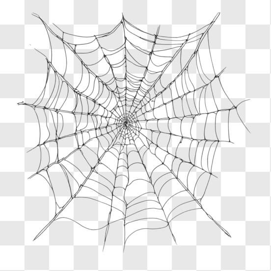 Download Black and White Spider Web Drawing for Kids Sketches Online ...
