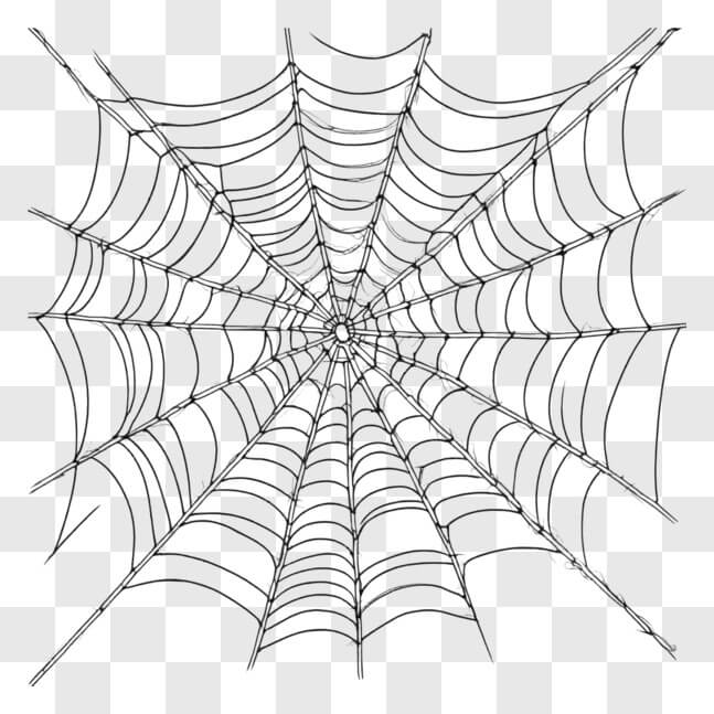 Download Black and White Spider Web Drawing for Kids Sketches Online ...
