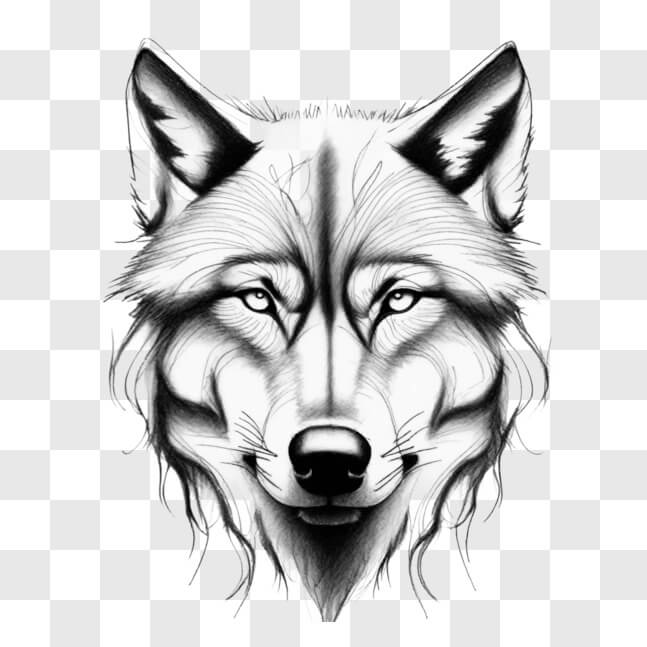 Download Black and White Wolf Head Tattoo Drawing Sketches Online ...