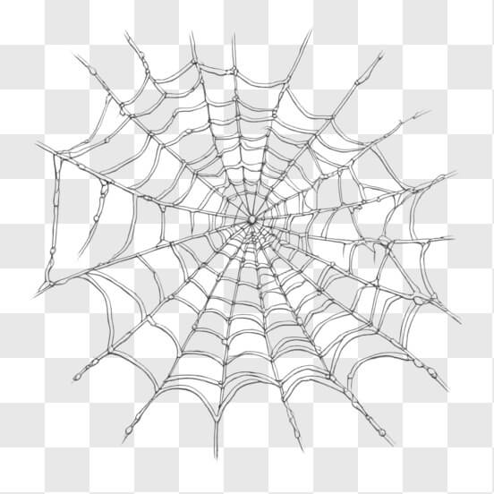 Download Black and White Spider Web Drawing for Kids Sketches Online ...