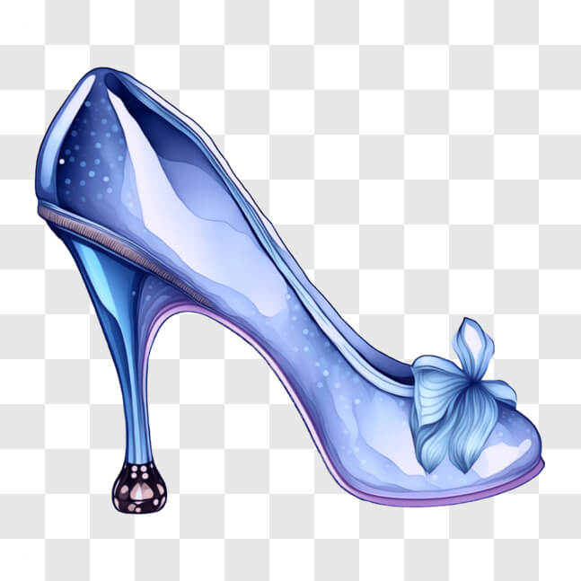 Download Elegant Blue High Heeled Shoe Inspired by Disney Characters ...