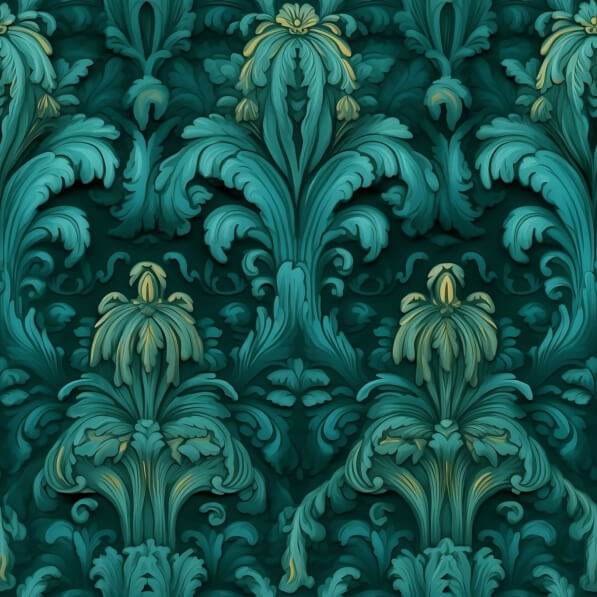 Download Dark Teal Floral Pattern with Gold Accents Patterns Online ...
