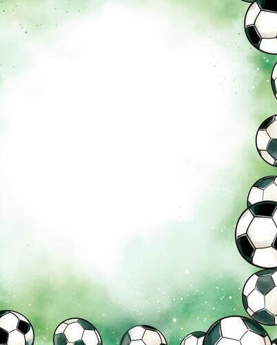 Download Green Background with Scattered Soccer Balls Backgrounds ...