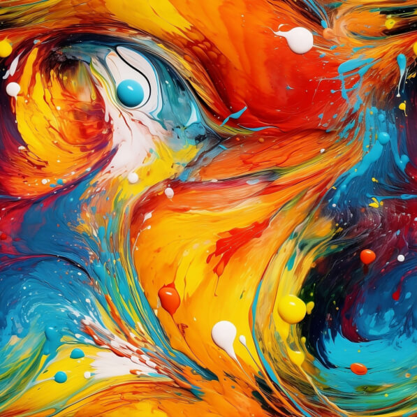 Download Abstract Painting with Bird Flying Away Patterns Online ...