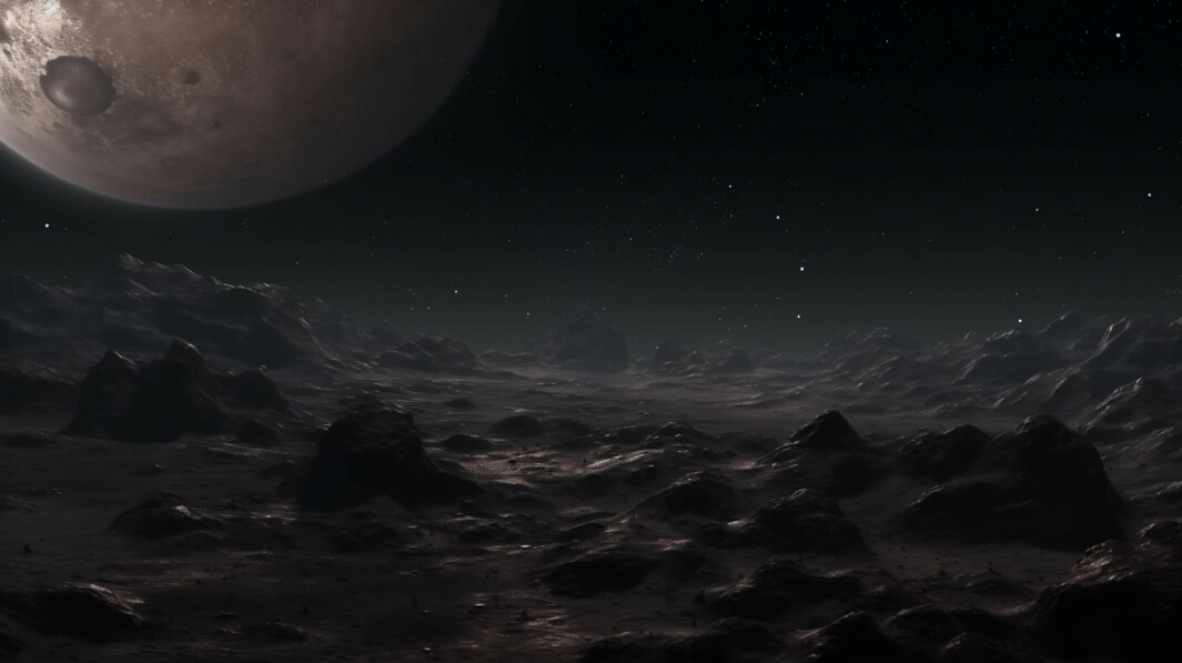 Baixe Paisagem do Deserto Iluminado pela Lua com Grandes Rochas ...