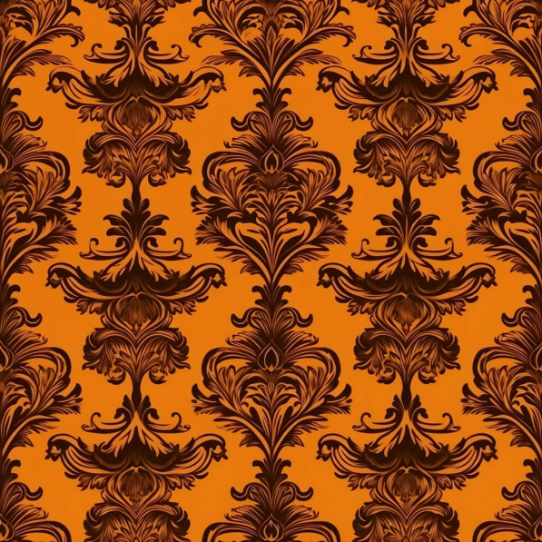Download Orange and Brown Damask Wallpaper Pattern Patterns Online ...