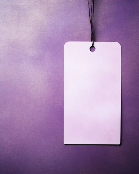 Download Elegant White Tag on Purple Background Mockups Online ...