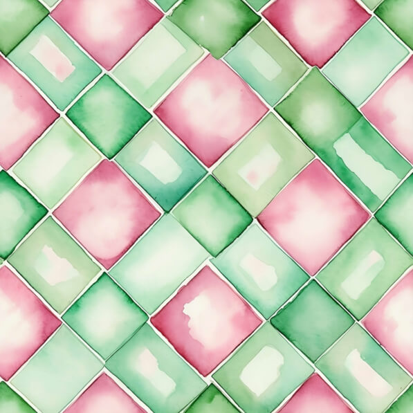 Download Seamless Square Tile Pattern in Green, Pink, and Yellow ...