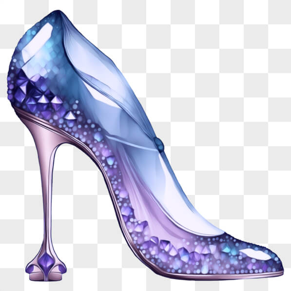 Download Fairy Tale Inspired High-Heeled Shoe with Blue and Purple ...