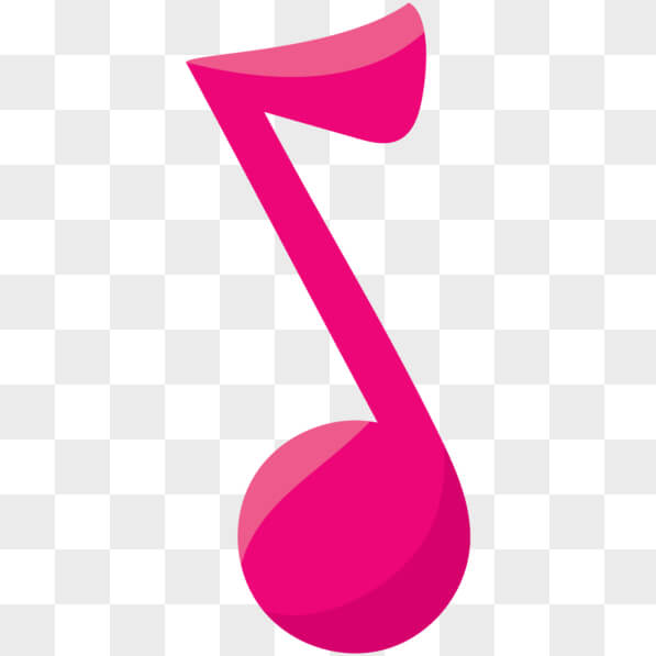 Descarga Símbolo de Nota Musical Rosa en Fondo Blanco PNGs En Línea - Creative Fabrica