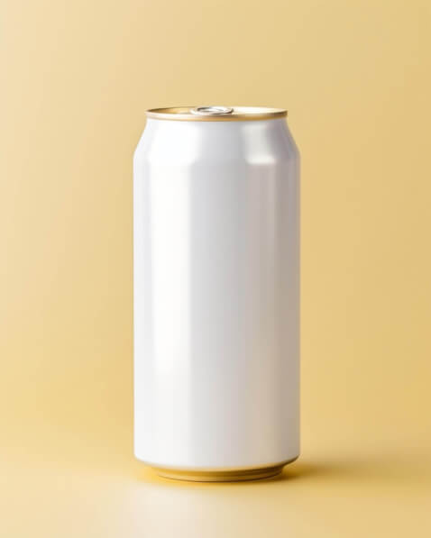 Download Empty White Beer Can Mockup on Yellow Background Mockups ...