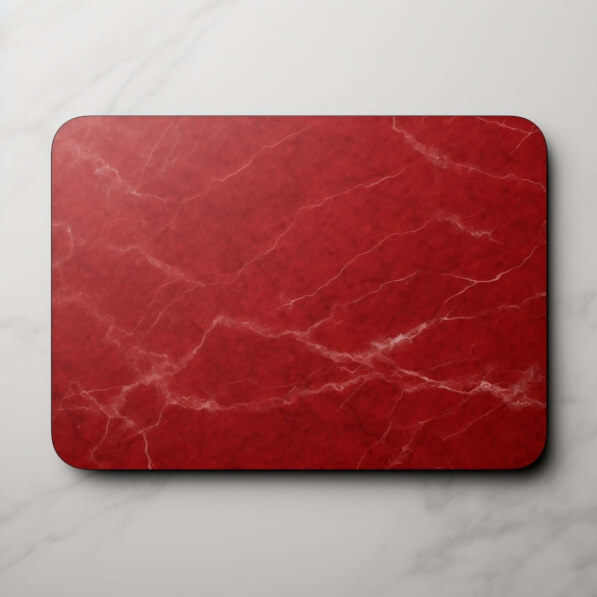 Download Red Mousepad with Marble-like Texture on White Marble Surface ...