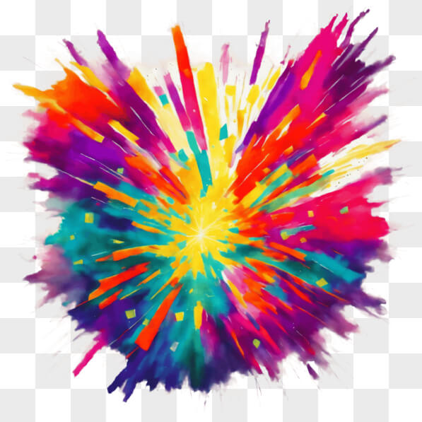 Download Colorful Paint Burst on Black Background PNGs Online ...