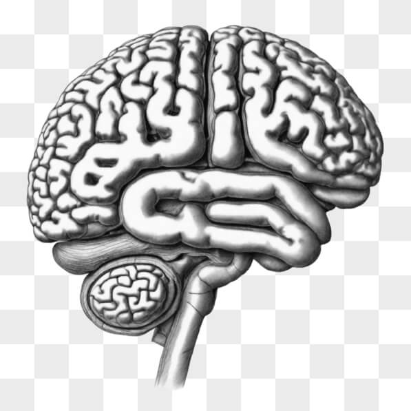 Download Vintage Medical Illustration of Human Brain Sketches Online ...