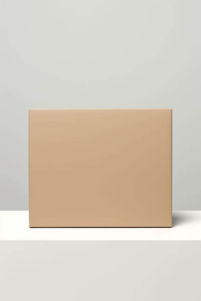 Download Mock-up Design Concept: Beige Cardboard Box on White Shelf ...
