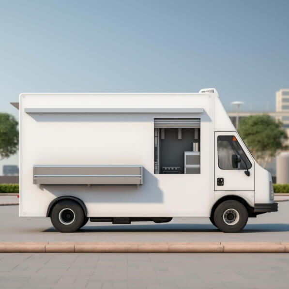 Download Well-maintained White Food Truck Mockups Online - Creative Fabrica