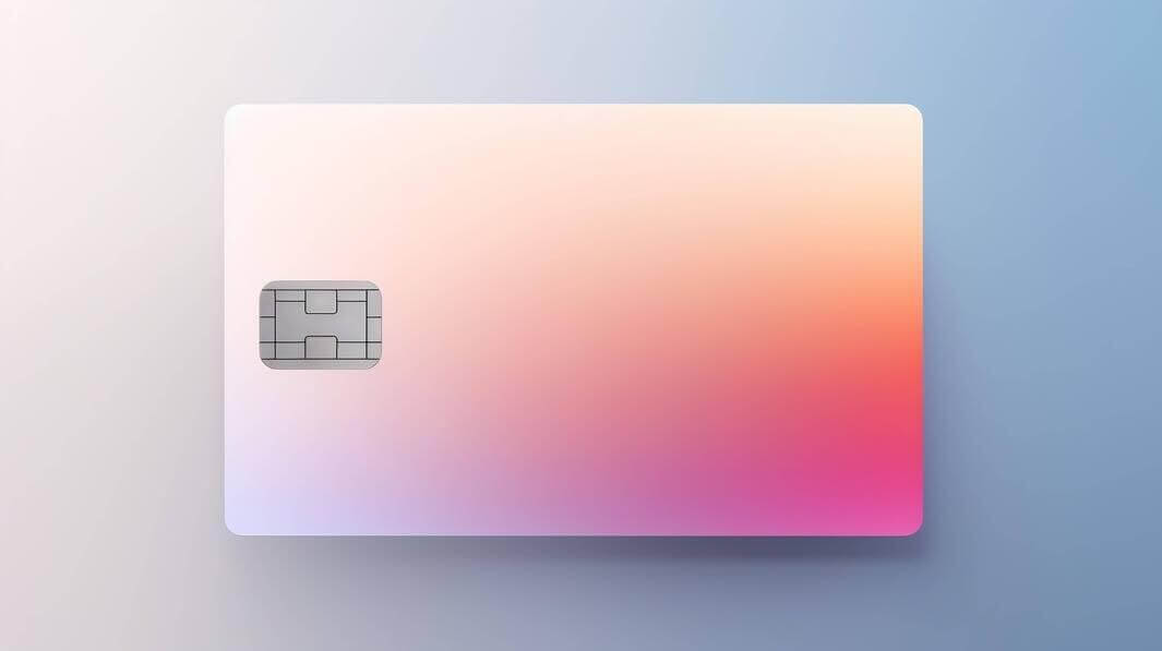 Download Square Credit Card on Abstract Pink, Orange, and Blue ...