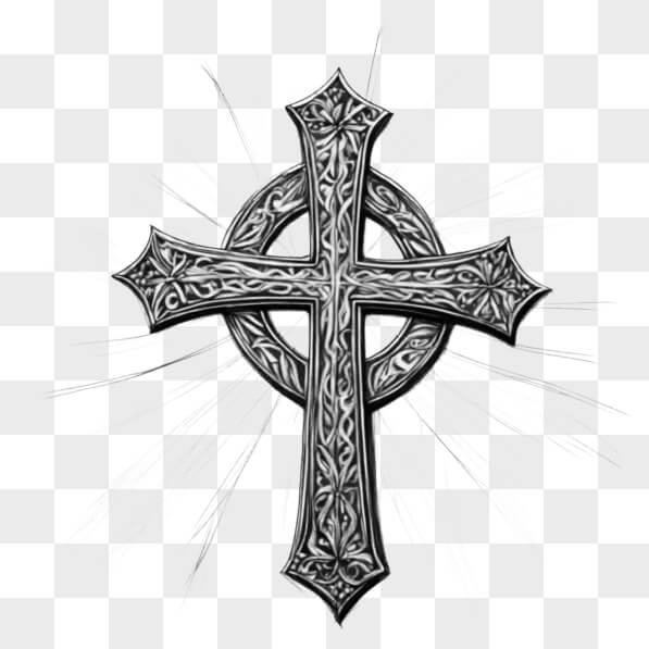 Download Ornate Celtic Cross Pen and Ink Drawing Sketches Online ...