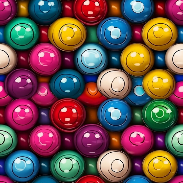 Download Colorful Billiard Ball Smiley Face Pattern Patterns Online ...