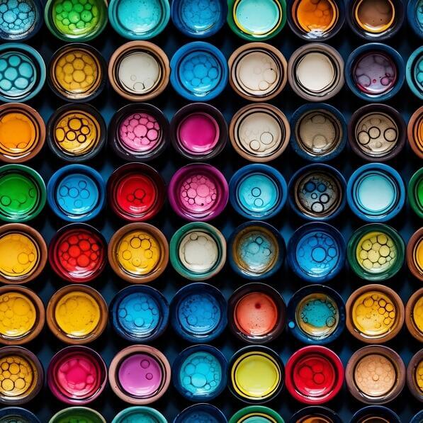 Descarga Exhibición de latas de pintura vibrantes - Arte y Decoración ...