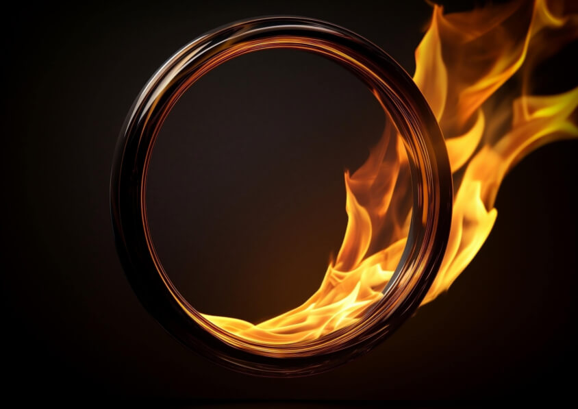 Download Fire-shaped Ring with Flames Representing Octave Shape ...
