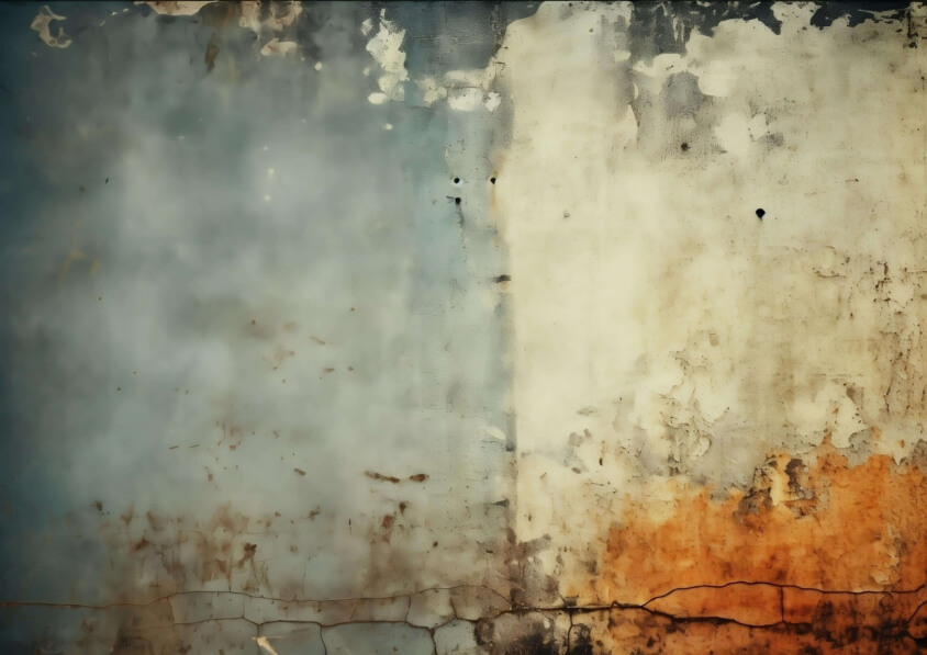 Download Rusty Wall with Peeling Blue and Orange Paint Backgrounds ...