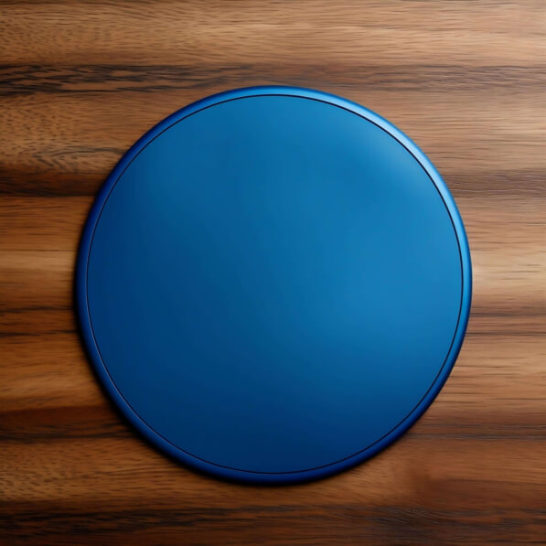 Download Blue Disc on Oak Wooden Table Mockups Online - Creative Fabrica